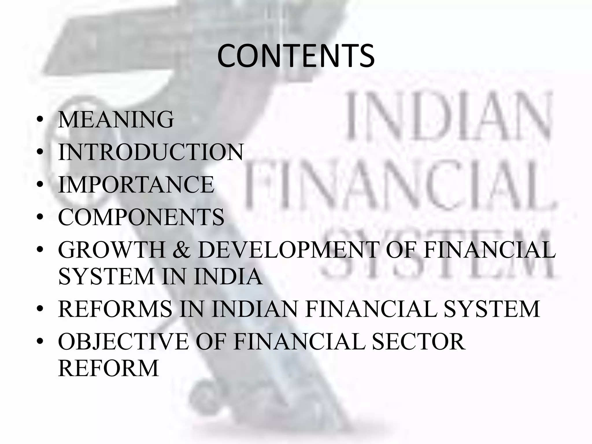 Financial system of india | PPTX