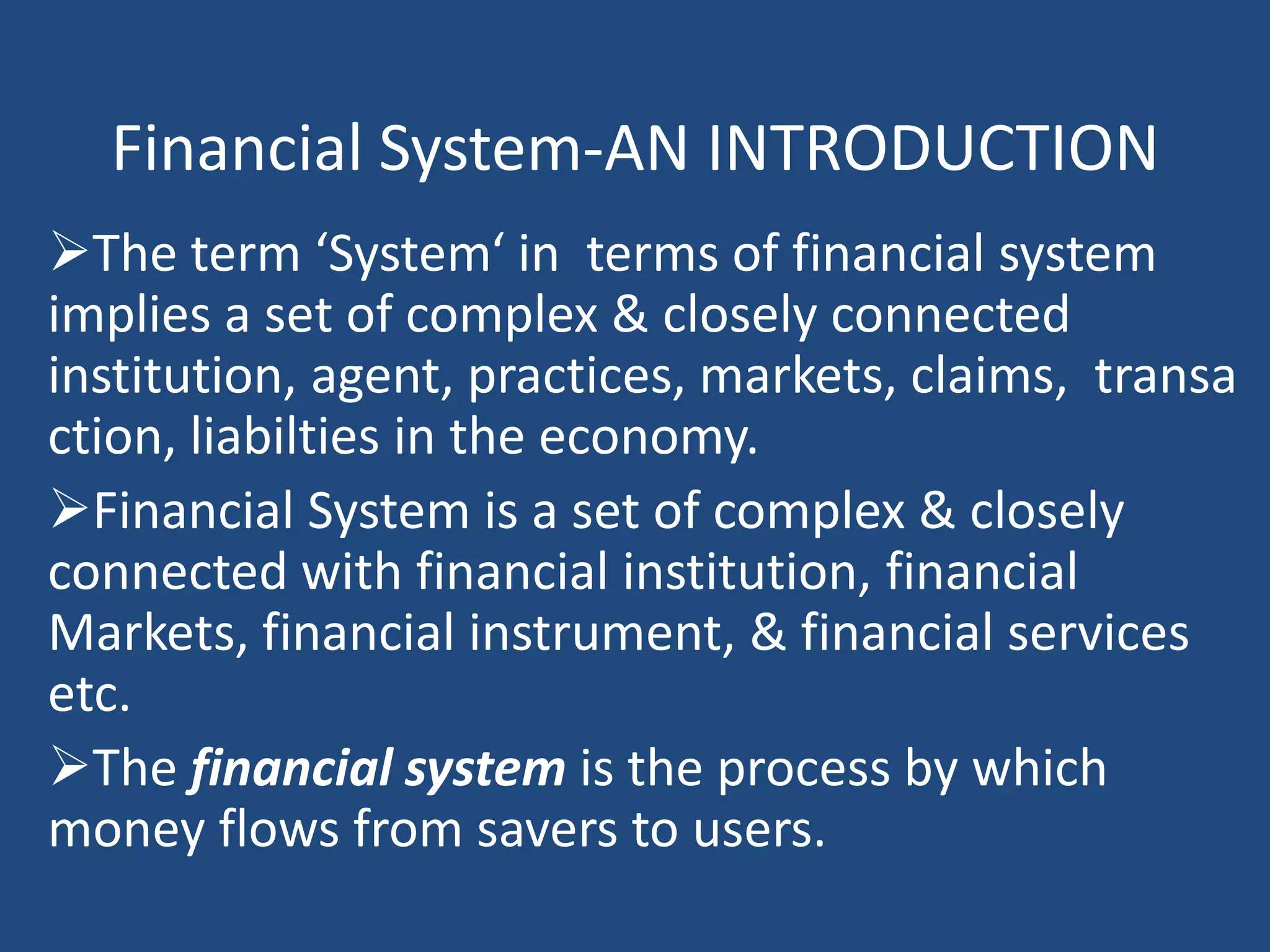 Financial system ppt | PPTX