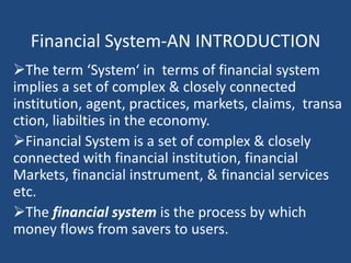 Financial system ppt | PPTX