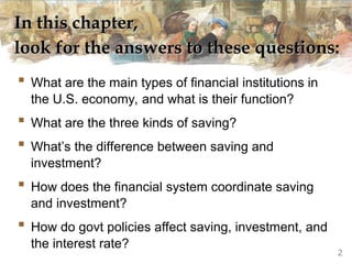 Financial System, Saving & Investment, Finance.ppt