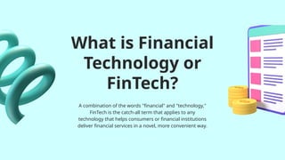 Financial Technology (Fintech) Technology Presentation in Colourful 3D ...