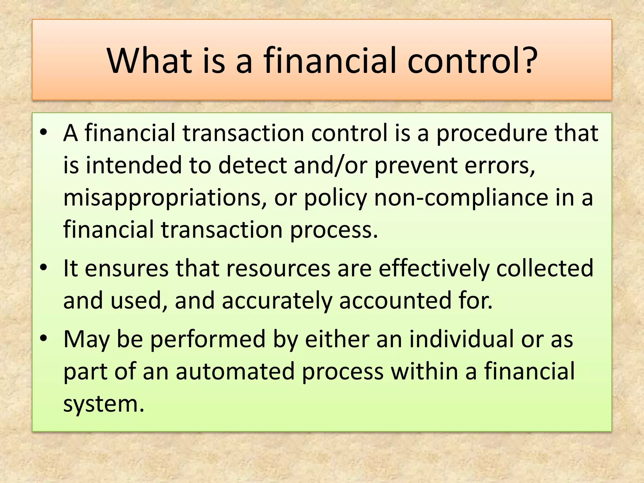 Financial transaction control process of suzlon | PPTX