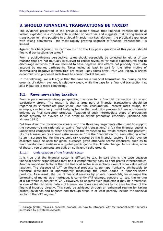 Financial transaction tax small is beautiful (english)