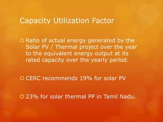 Financial viability of solar power plant in Tamil Nadu | PPT