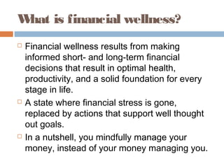 Financial wellness program | PPT