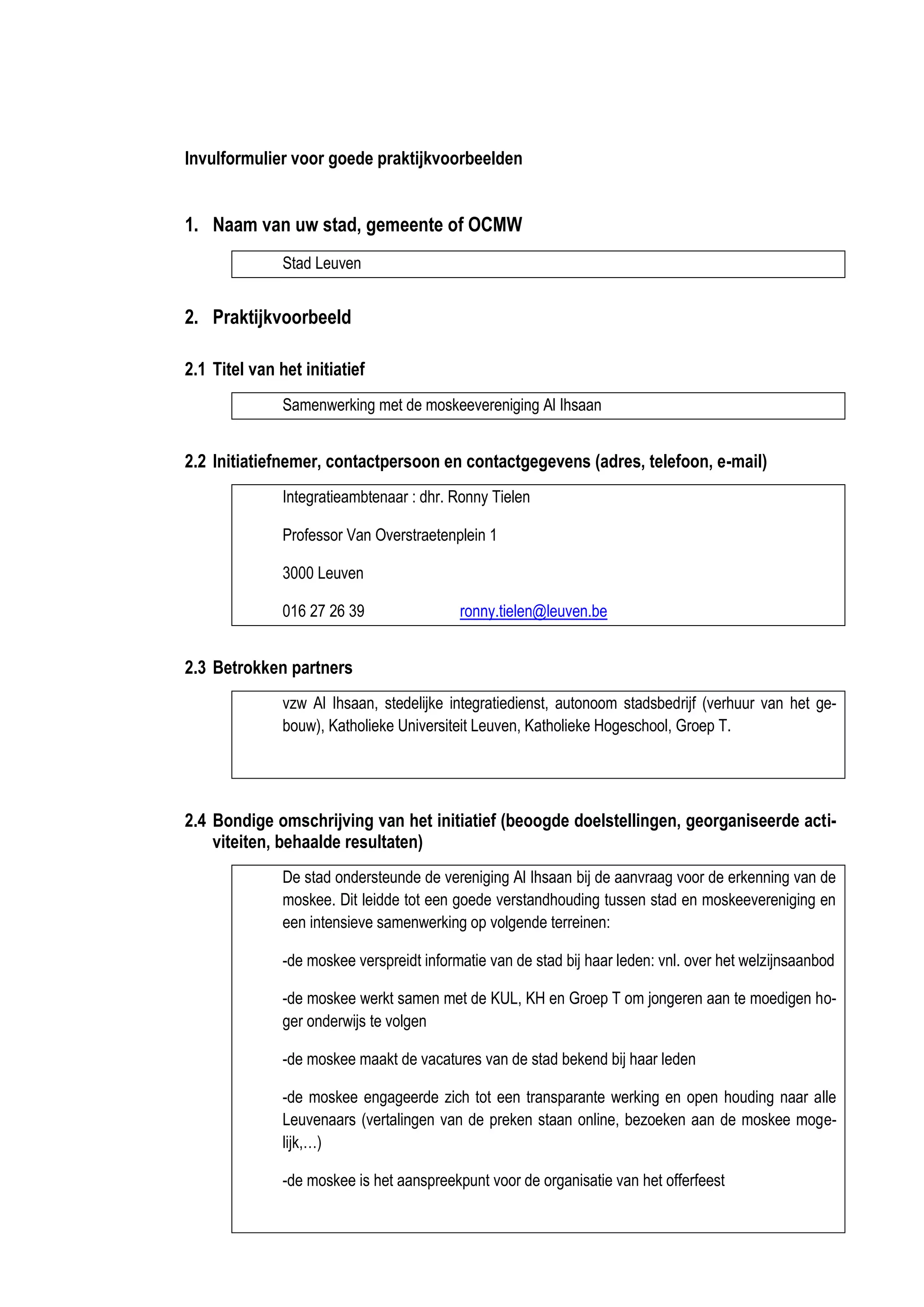 Subsidie moskee afhankelijk van provincie | PDF