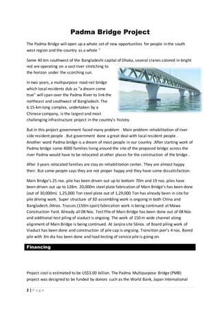 Padma Brige Project 2017 | DOCX