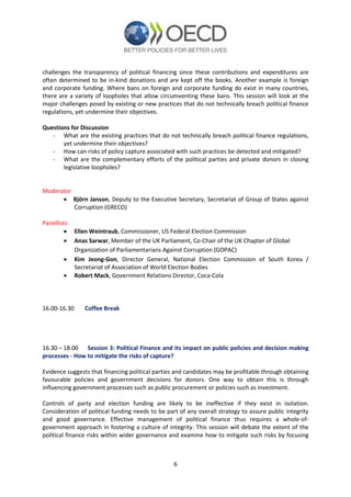 OECD Forum on Financing Democracy and Averting Policy Capture - Agenda ...