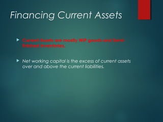 Financing current assets | PPT