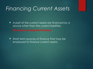 Financing current assets | PPT