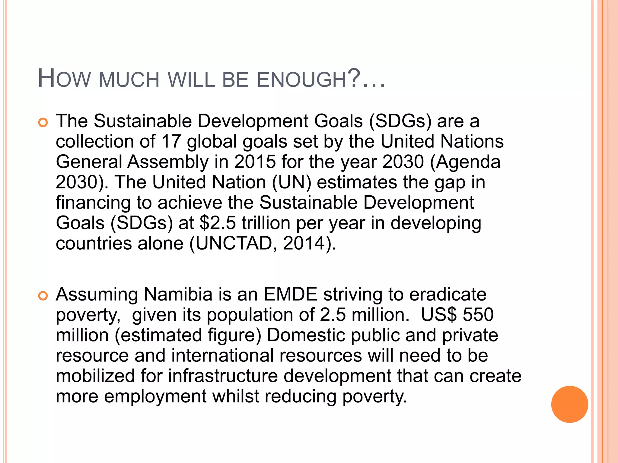 Financing for sustainable development goals | PPTX