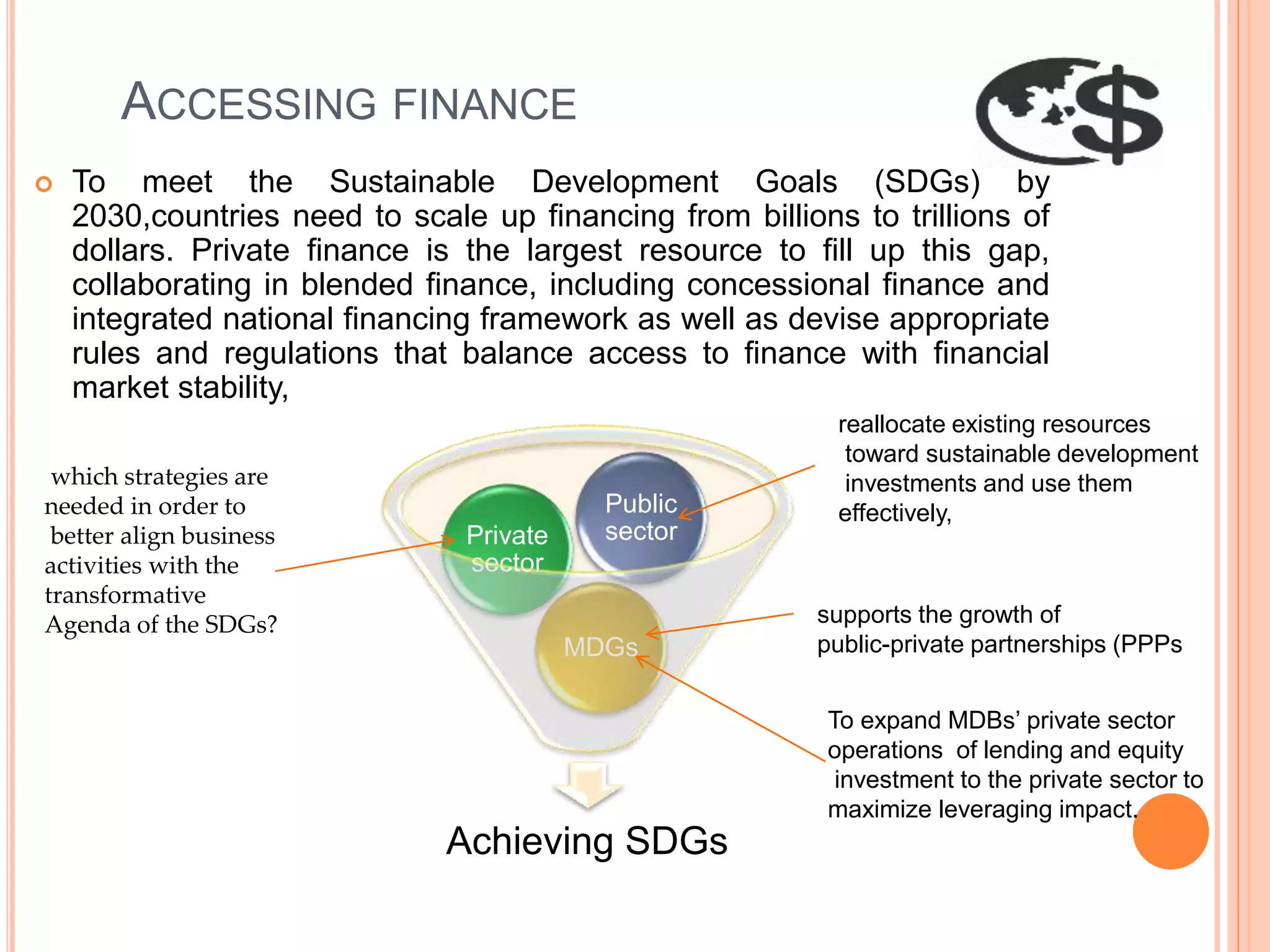 Financing for sustainable development goals | PPTX