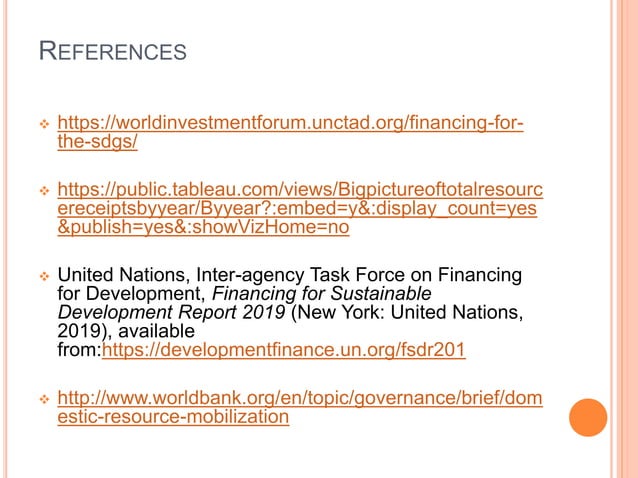 Financing for sustainable development goals | PPT