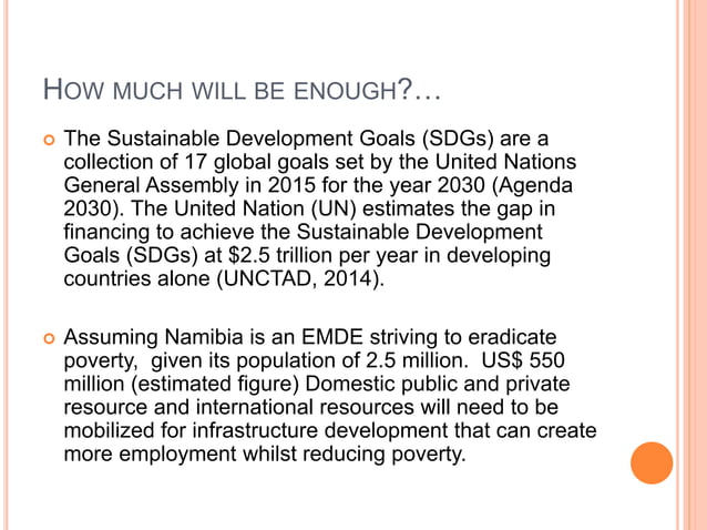 Financing for sustainable development goals | PPT