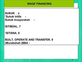 Financing methods part 1\ Waqf | PPT