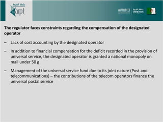 Financing of the universal postal services alerian legal framework | PDF