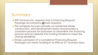 How to Package a Loan Request for Construction, Rehab, and Commercial ...