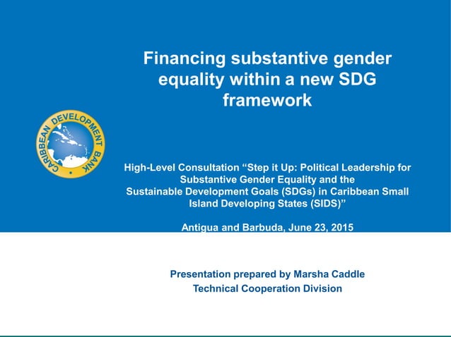 Financing Substantive Gender Equality within A New SDG Framework | PPT ...