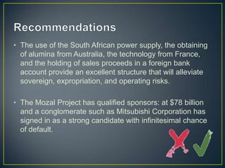 Financing The Mozal Project | PPTX