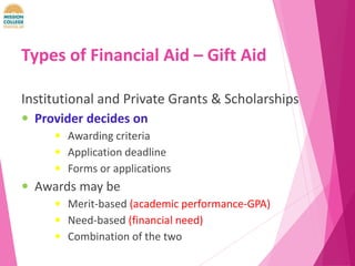Financial Aid 101 | PPTX