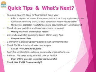 Financial Aid 101 | PPTX
