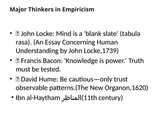 empiricism in islam oisngoskngksnksengkseng | PPT