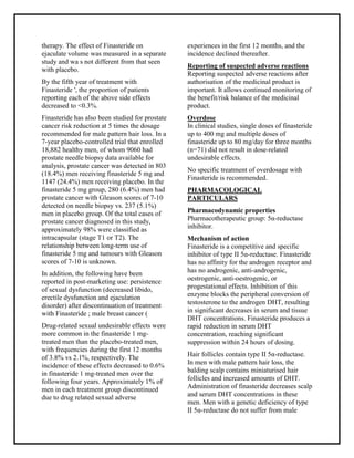 Finasteride 1mg, 5mg film coated tablet smpc taj pharmaceuticals | PDF