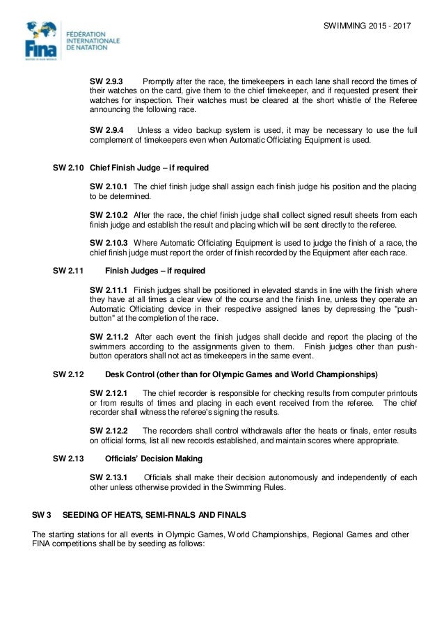FINA Swimming Rules fina-swimming-rules