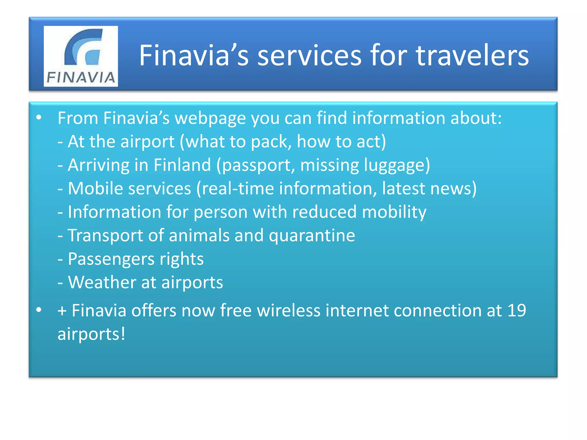 Finavia power point presentation | PPTX
