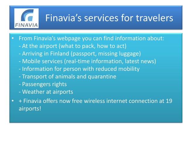 Finavia power point presentation | PPTX
