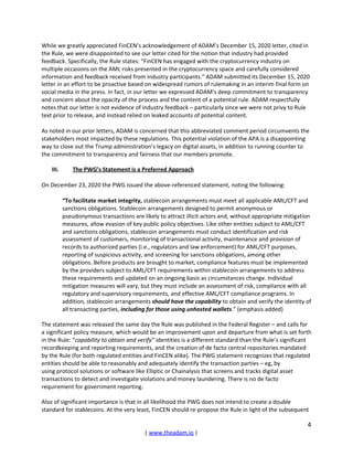 ADAM - FinCEN Comment Letter on Unhosted Wallets, 1.4.21