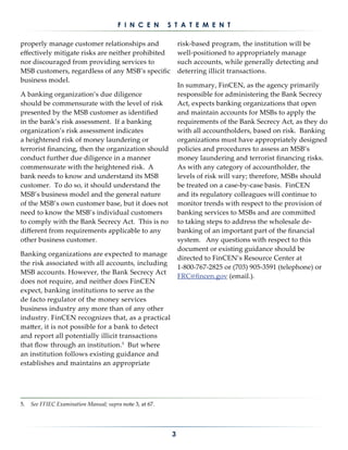 FinCEN Statement on Providing Banking Services to Money Services ...