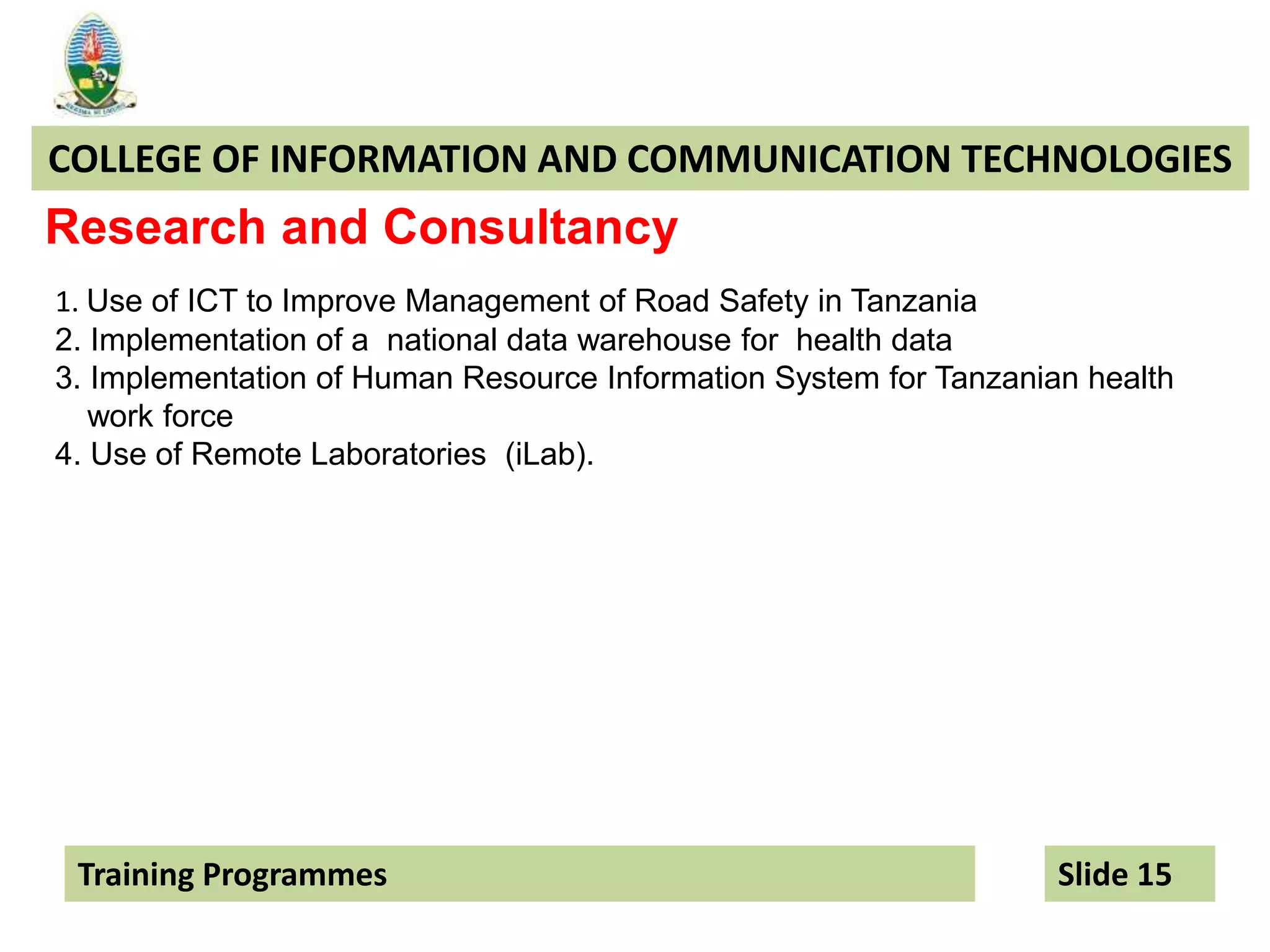 Introductory Presentation on CoICT of UDSM | PPTX
