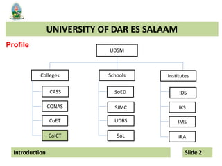 Introductory Presentation on CoICT of UDSM | PPTX