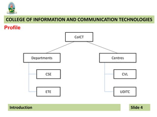 Introductory Presentation on CoICT of UDSM | PPTX