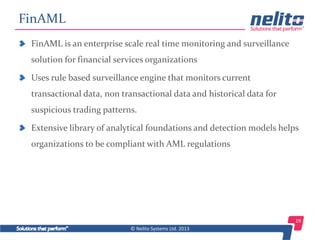 FinCraft - Anti Money Laundering Solution by Nelito | PPT