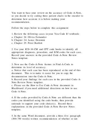 Find-A-NoteHow to Use Code-A-Note1. Access Find-A-Code fro | DOCX