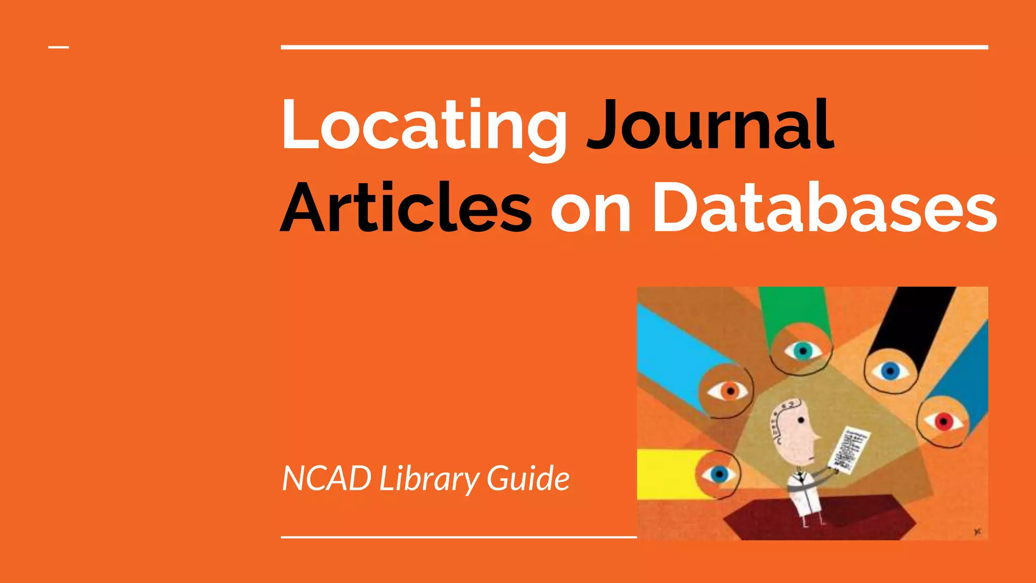 Locating Journal Articles on Databases | PPTX