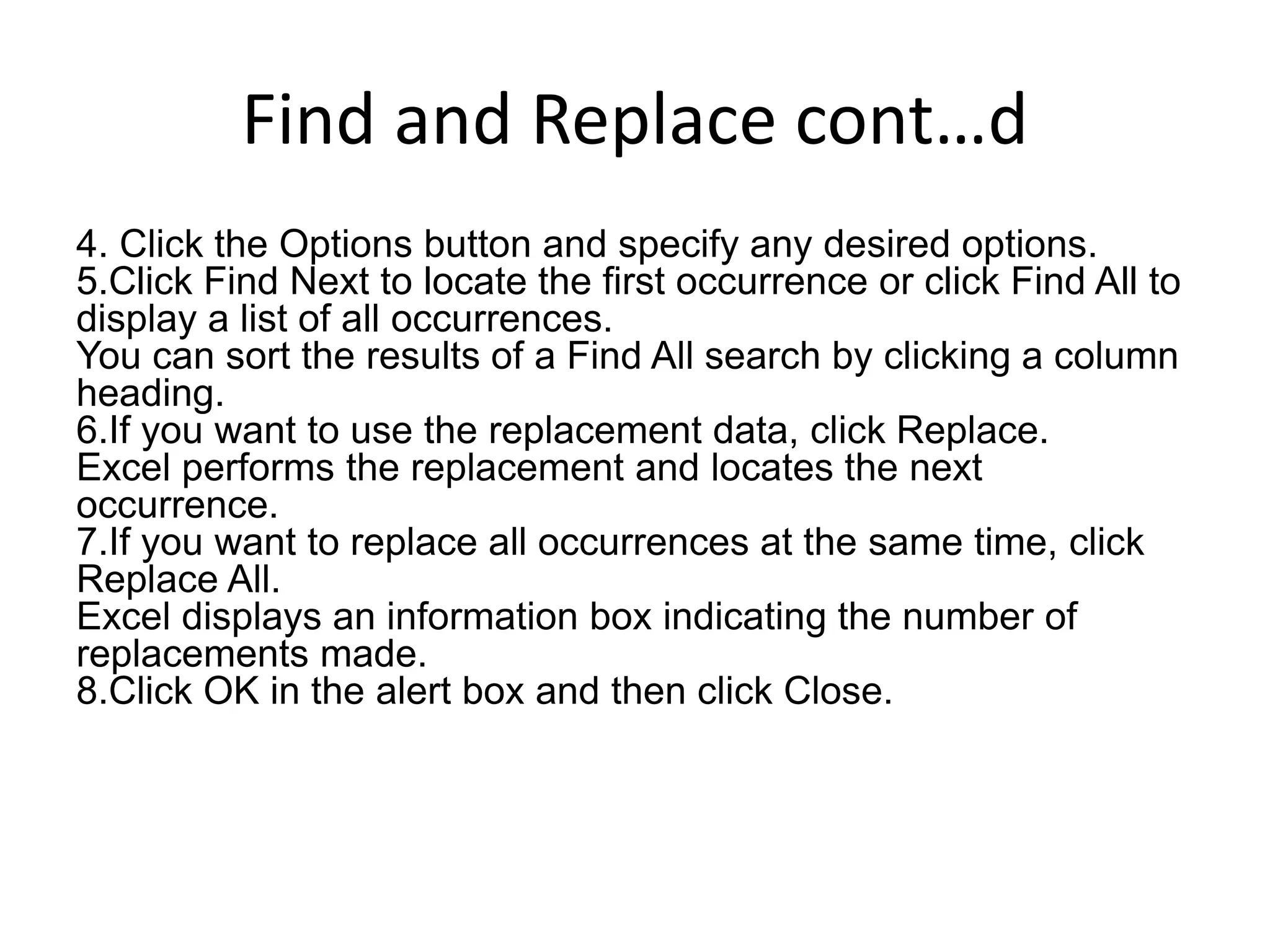 Find and replace | PPTX