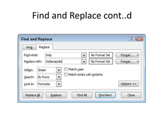 Find and replace | PPTX