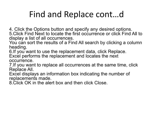 Find and replace | PPTX