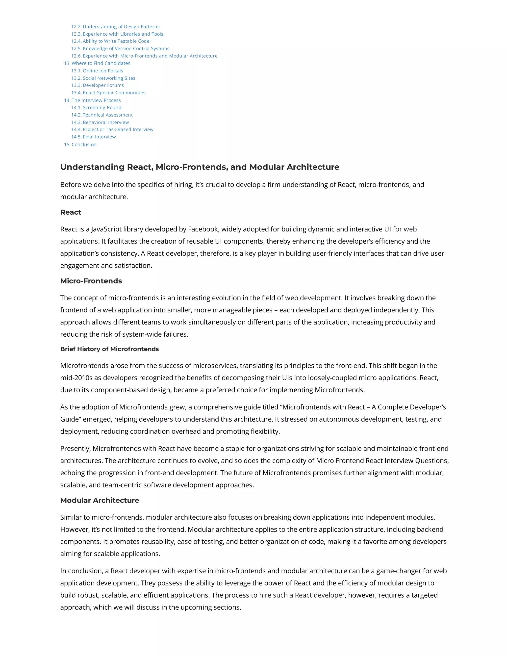 Find A React Developer Specialized In Micro Frontends And Modular Architecturepdf 6713