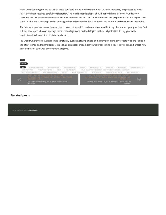 Find a React Developer Specialized in Micro-Frontends & Modular Architecture.pdf | Web ...