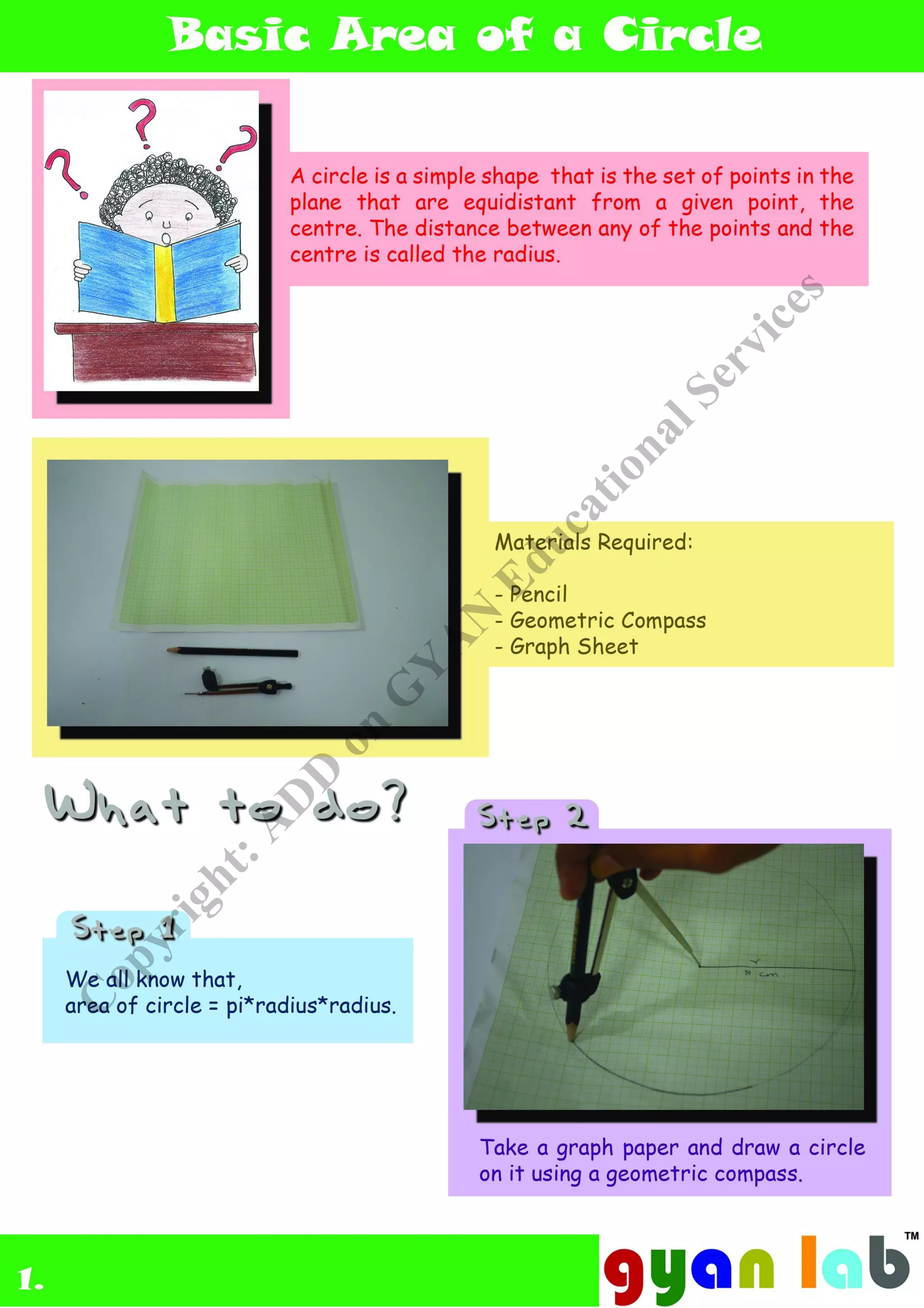 Find Area of Circle - Basics | PDF