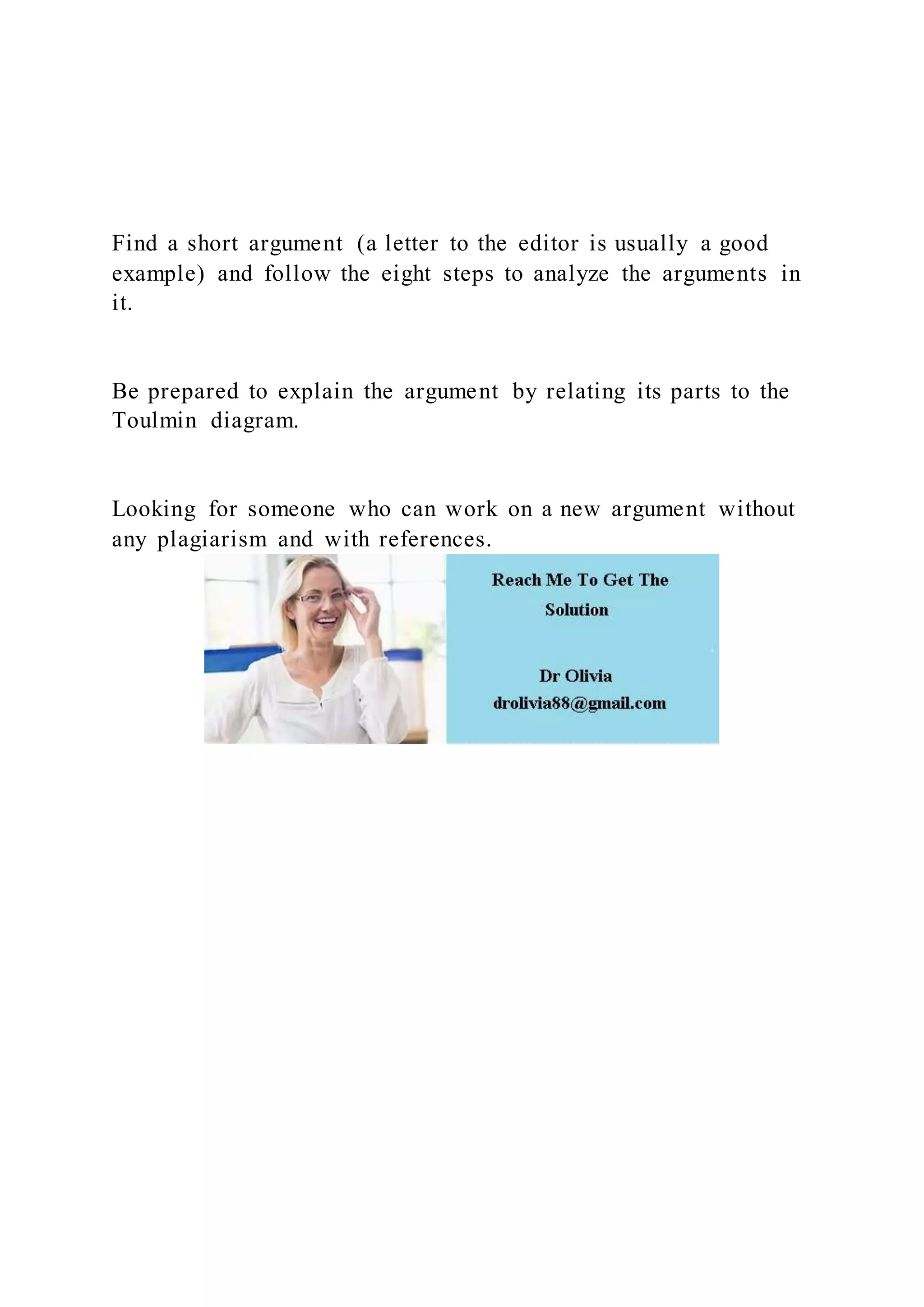 Find a short argument (a letter to the editor is usually a goo | DOCX