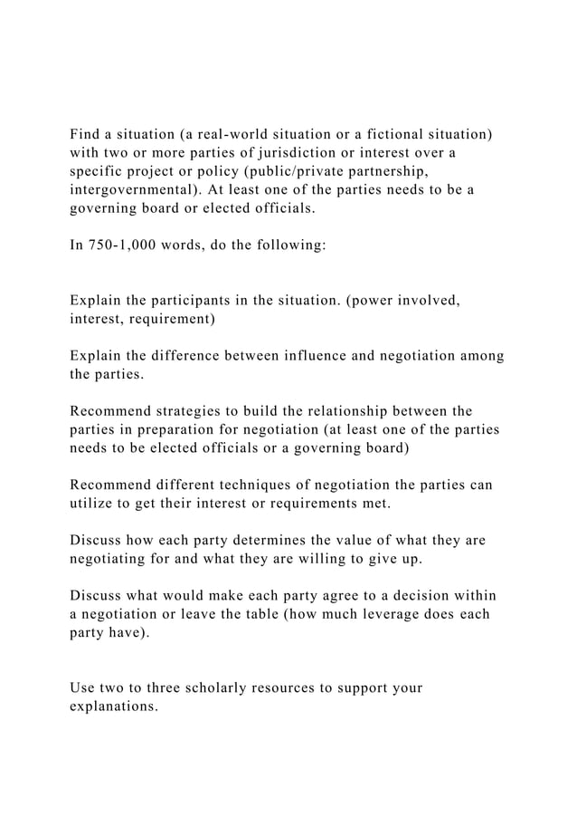 Find a situation (a real-world situation or a fictional situatio.docx