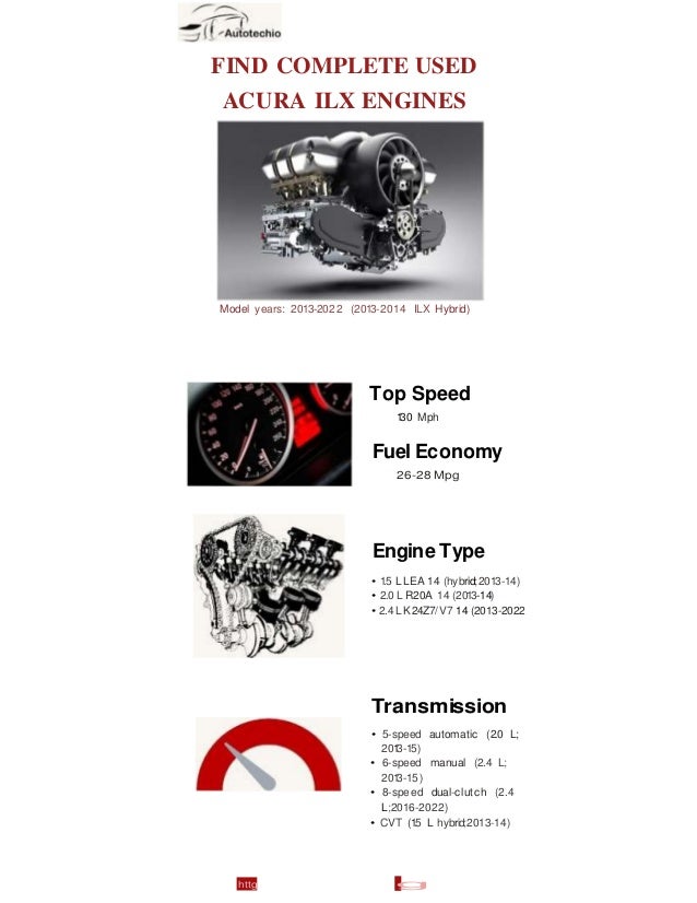 Find Complete Used acura ILX engines.doc | Green Vehicles | Auto Type