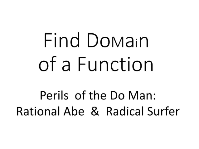 Finding the Domain of a Function | PPT | Free Download