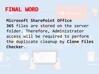 Find Duplicate Files in Office 365 SharePoint | PPTX