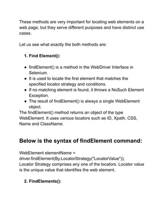 findElement and findElements in Selenium_ Use Cases with Examples.pdf